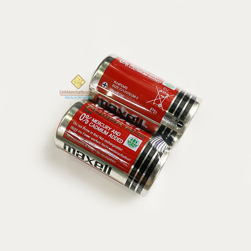 ::.PIN trung Maxcell 1.5V R14P vỉ 2 viên.::